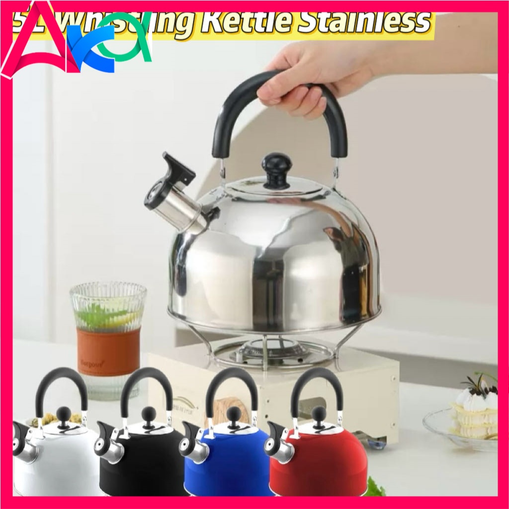 Whistling kettle stainless takure kettle makapal original boiling water heater gas stove kettle ...