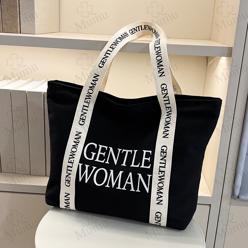 Mumu 3003 Women Canvas Tote Bag Large Shoulder Bags For Woman Students ...