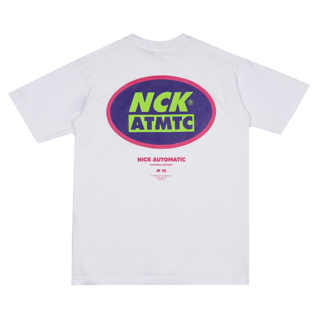 Nick automatic Block Badge Tee (White) | Shopee Philippines