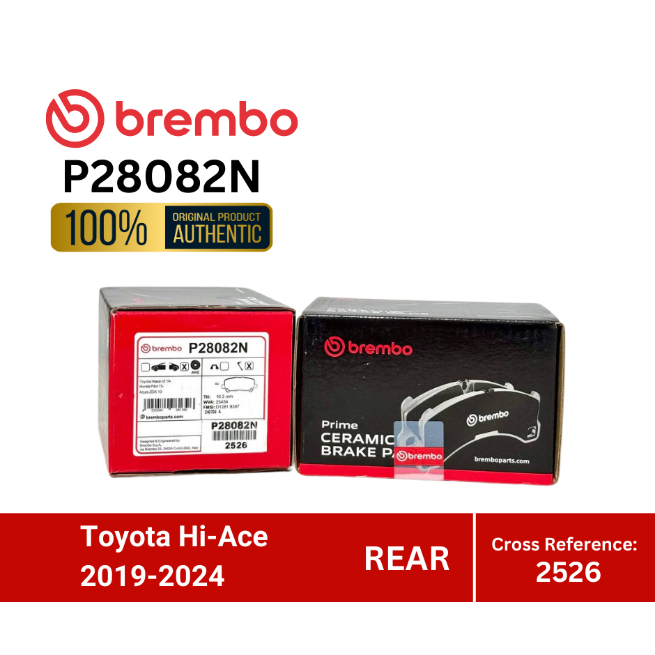 Brembo Brakepads for Toyota Hi-ace 2019-2024 P28082N DB2526 | Shopee ...