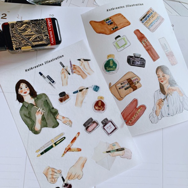 Fountain Pen Lovers Sticker Sheet Collection | Shopee Philippines
