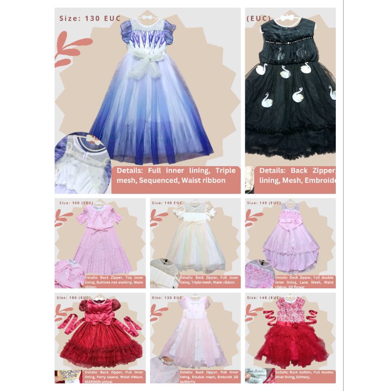 WASHED & STEAMED Part 1 Toddler Kids Girl Dress Gown Princess Costume ...