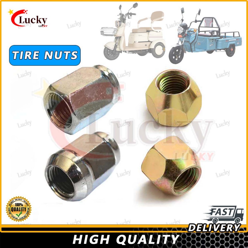 Lucky 14mm Ebike Electric Tricycle Hex Lug Nuts Tire Nut | Shopee ...