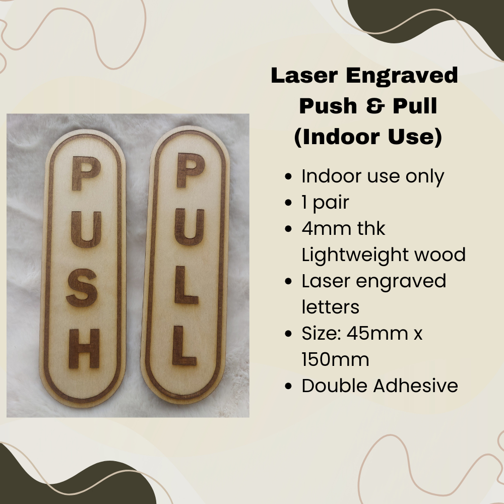 Push and Pull Signage for Doors Indoor Business Signs | Shopee Philippines