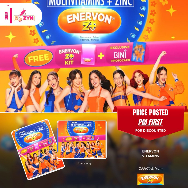 [VITAMINS ONLY] Enervon Z+ | Multivatimins + Zinc 30pcs - NO PHOTOCARD ...