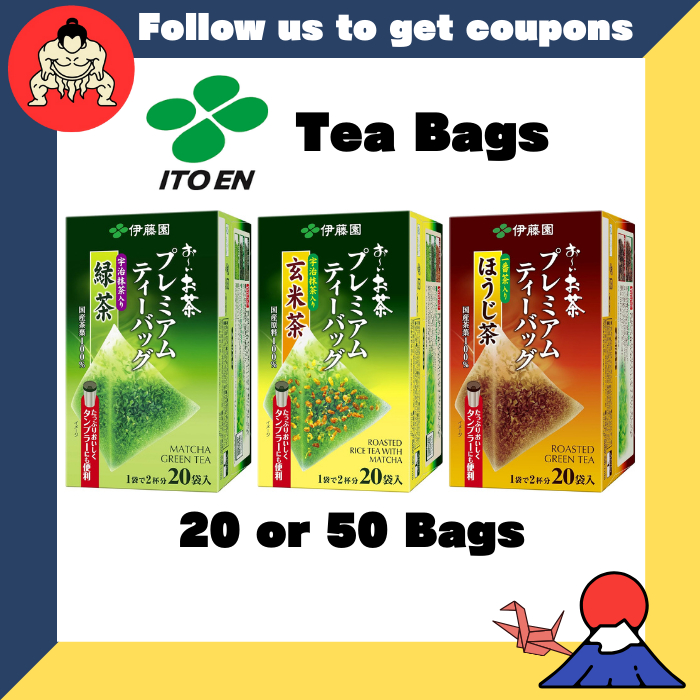 ITO EN Oi Ocha Premium Tea Bags – Green Tea / Genmaicha / Hojicha (20 ...