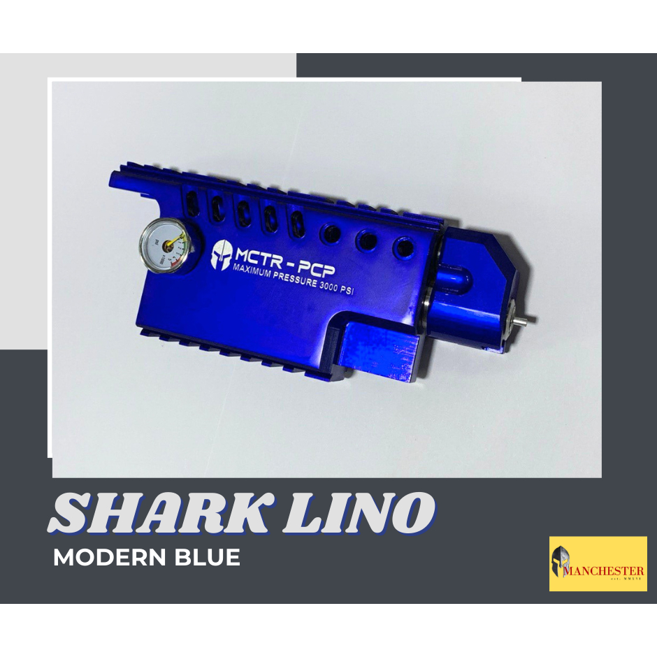 shark lino in modern blue tactical 6" total length aluminum CNC ...