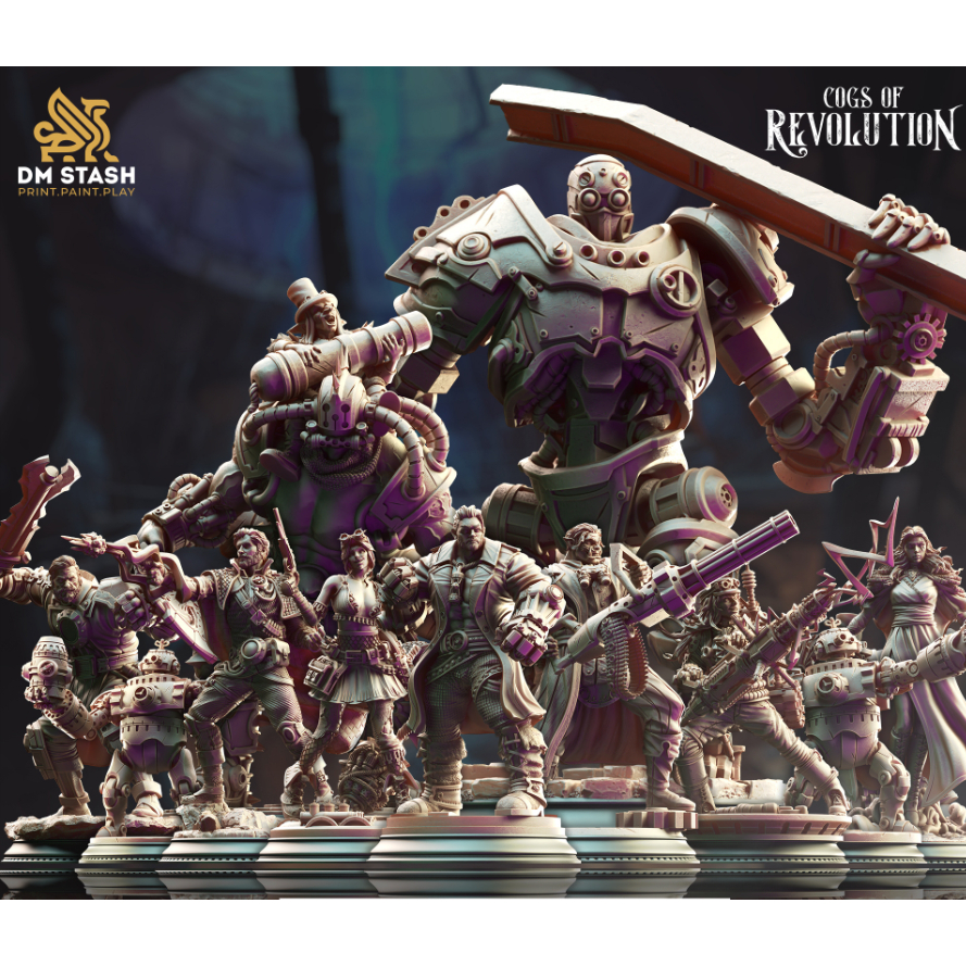 Cogs of Revolution by DM Stash miniatures DND tabletop minis February ...