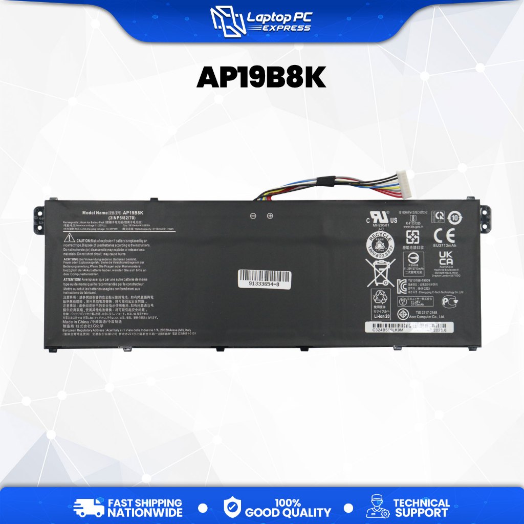 Acer Laptop Battery AP19B8K for Acer Aspire A315-56 A317-52 SF314-42 ...