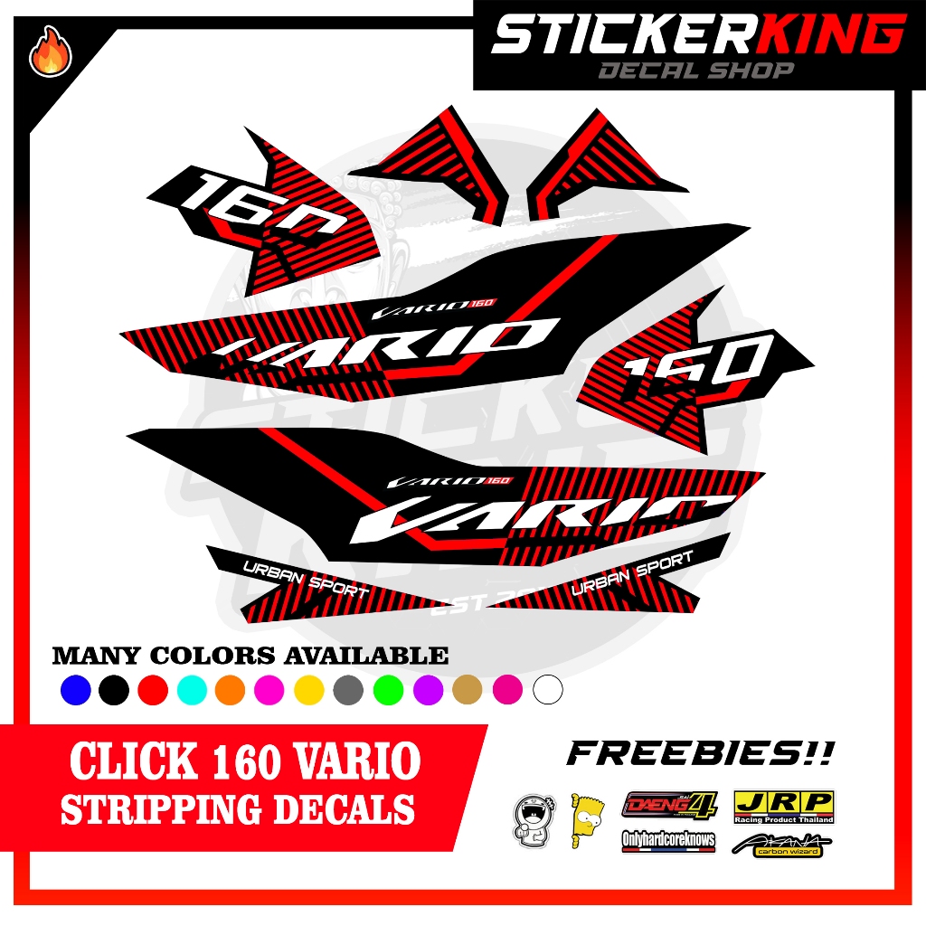 Click 160 Vario Indoline Decals with Freebies Stickers Thailand Indo ...