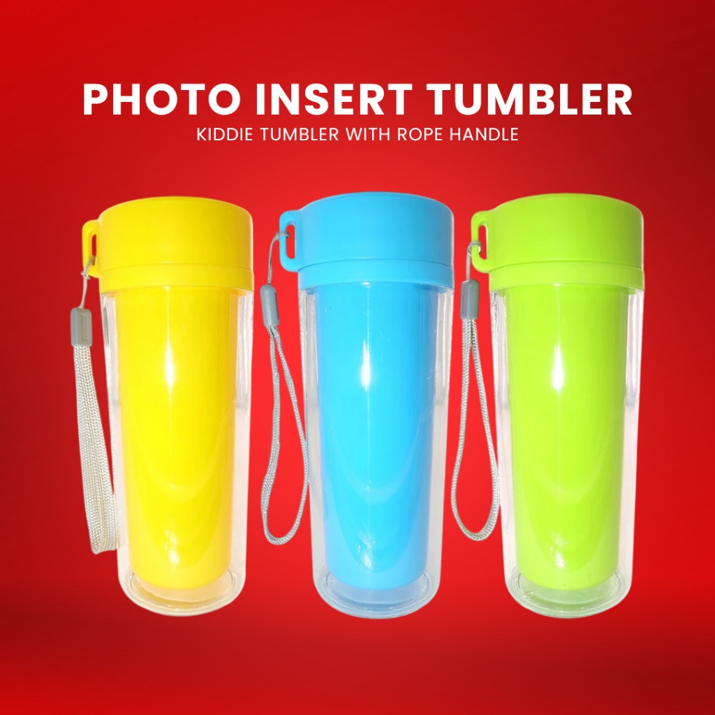 Kiddie Photo Insert Tumbler with Rope Handle for Birthday and Event ...
