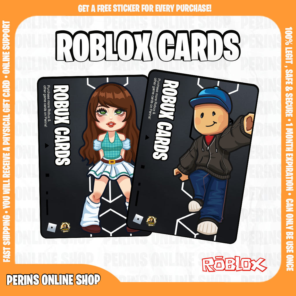 Robux Cards v2 with free stickers! | Shopee Philippines