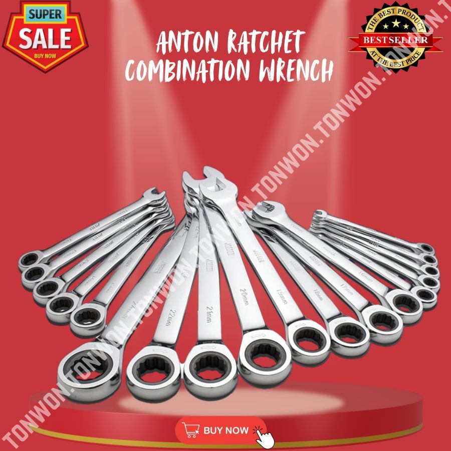 ANTON RACHET COMBINATION OPEN-ENDED WRENCH CHROME VANADIUM CAR ...