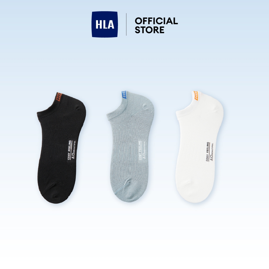 HLA Breathable Socks Men (3 Pairs) - HZACJ1W013A13 | Shopee Philippines