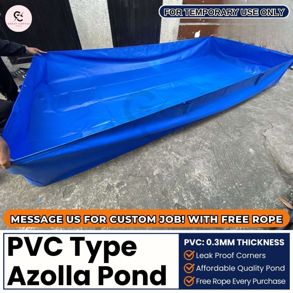 Black White Azolla Pond Tarpaulin PVC Type Temporary Use for beginners ...