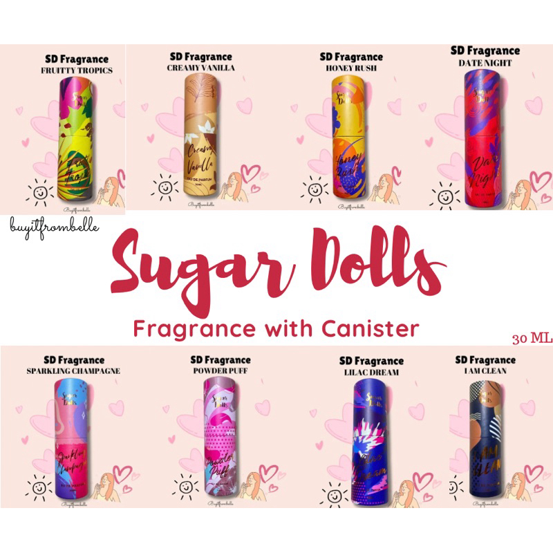 Authentic Sugar Dolls Fragrances with Canister Long lasting perfume ...