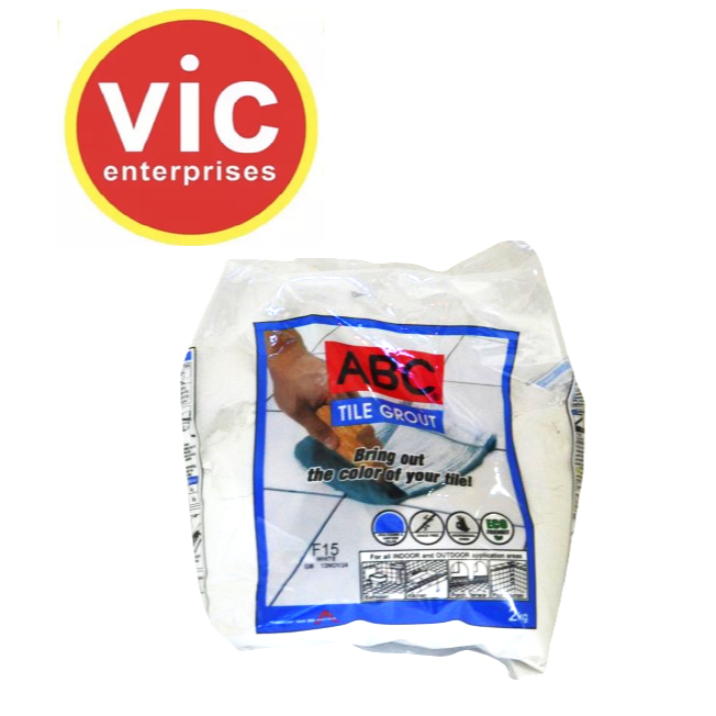 F15 ABC Tile Grout white (2kls/pack)10, Vic Enterprises | Shopee ...