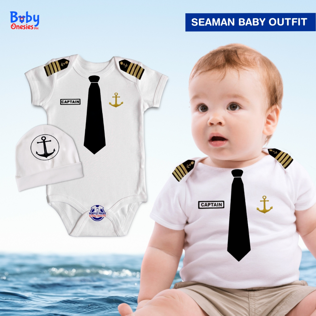 Baby Onesies PH Nautical Seaman Career Baby Clothes Bonnet Newborn ...