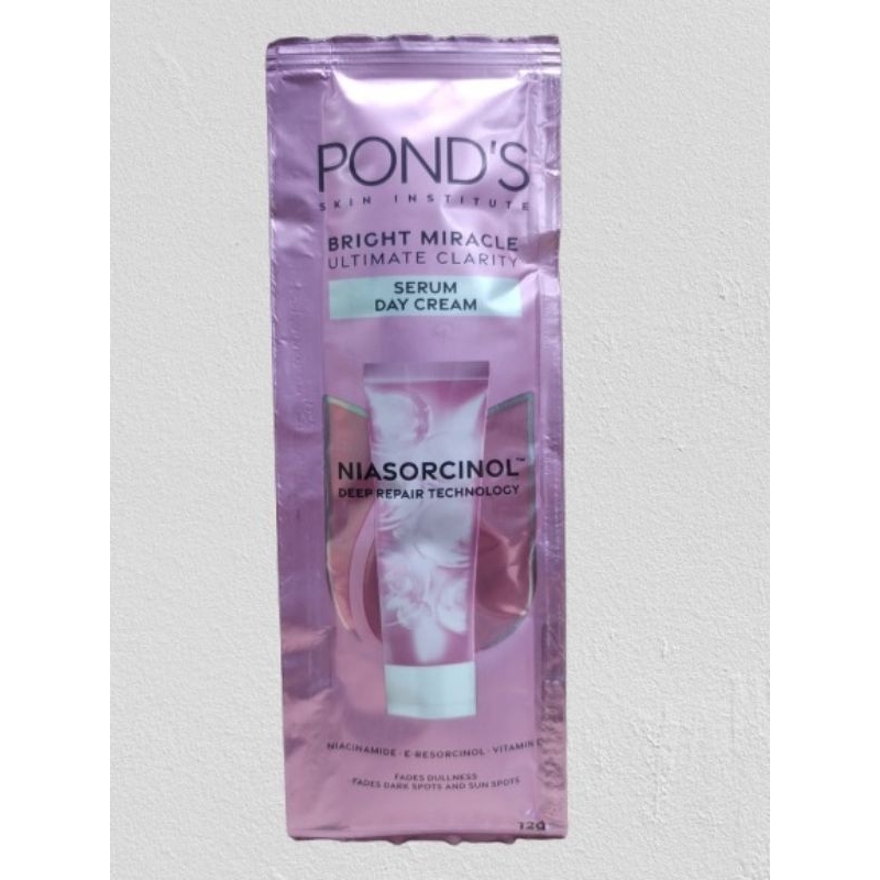 Pond's bright miracle serum day cream NIASORCINOL (12g) | Shopee ...