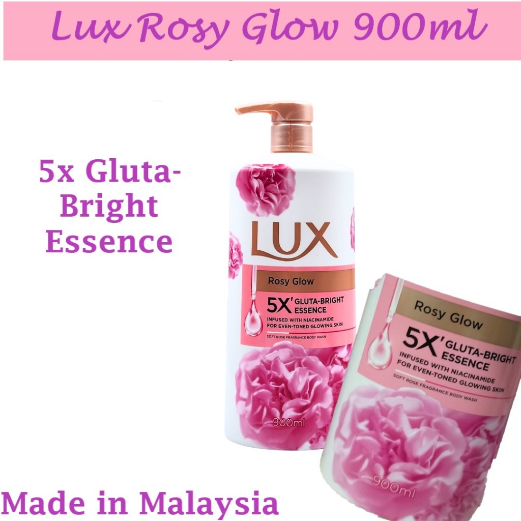 NEW LUX Rosy Glow Body Wash 900ml/5X Gluta Bright Essence Imported from Malaysia | Shopee ...