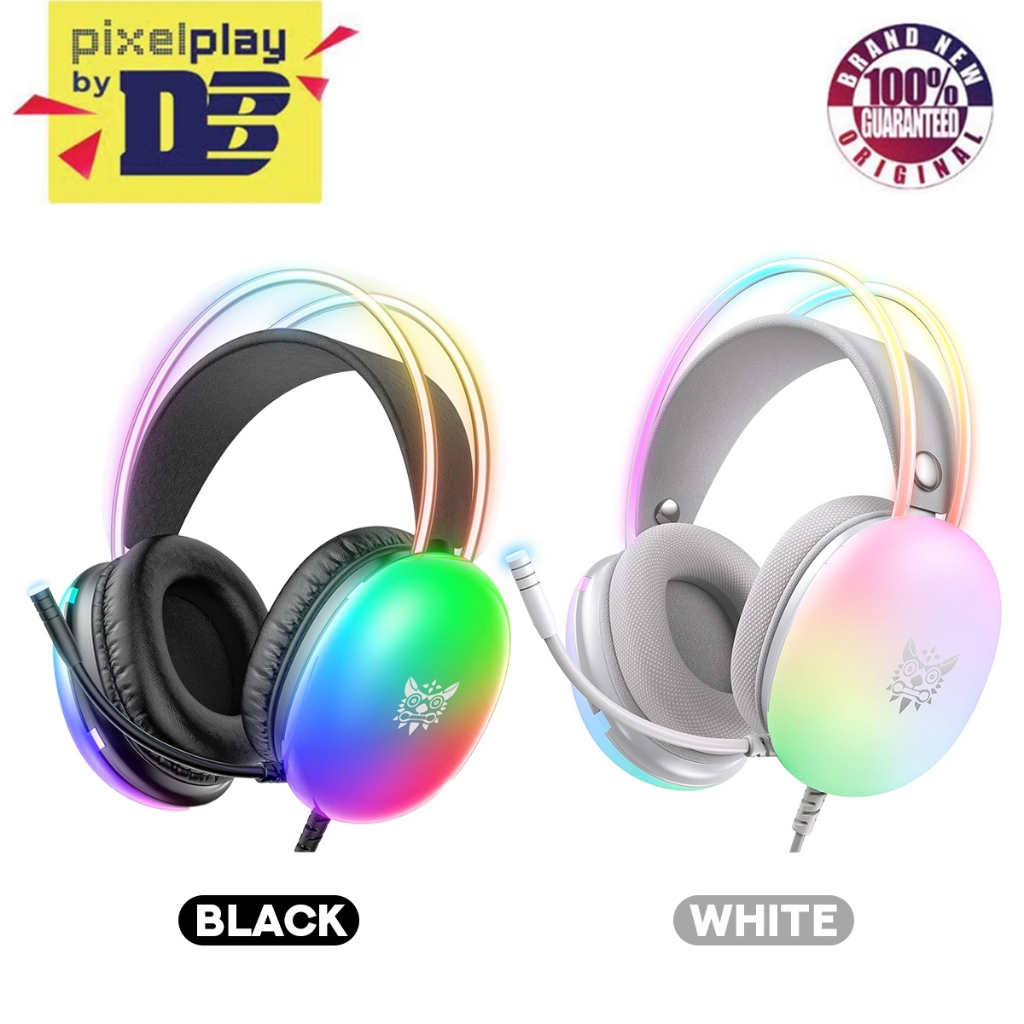 Onikuma X25 RGB Professional Gaming Headset with Noise Cancellation Microphone (White) | Shopee ...
