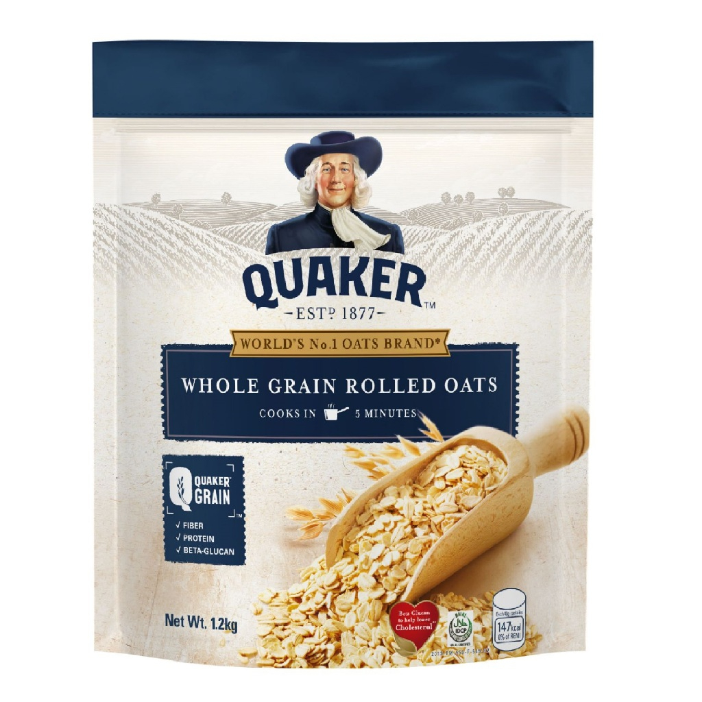 Quaker Oats Whole Grain Rolled Oats 1.2kg | Shopee Philippines