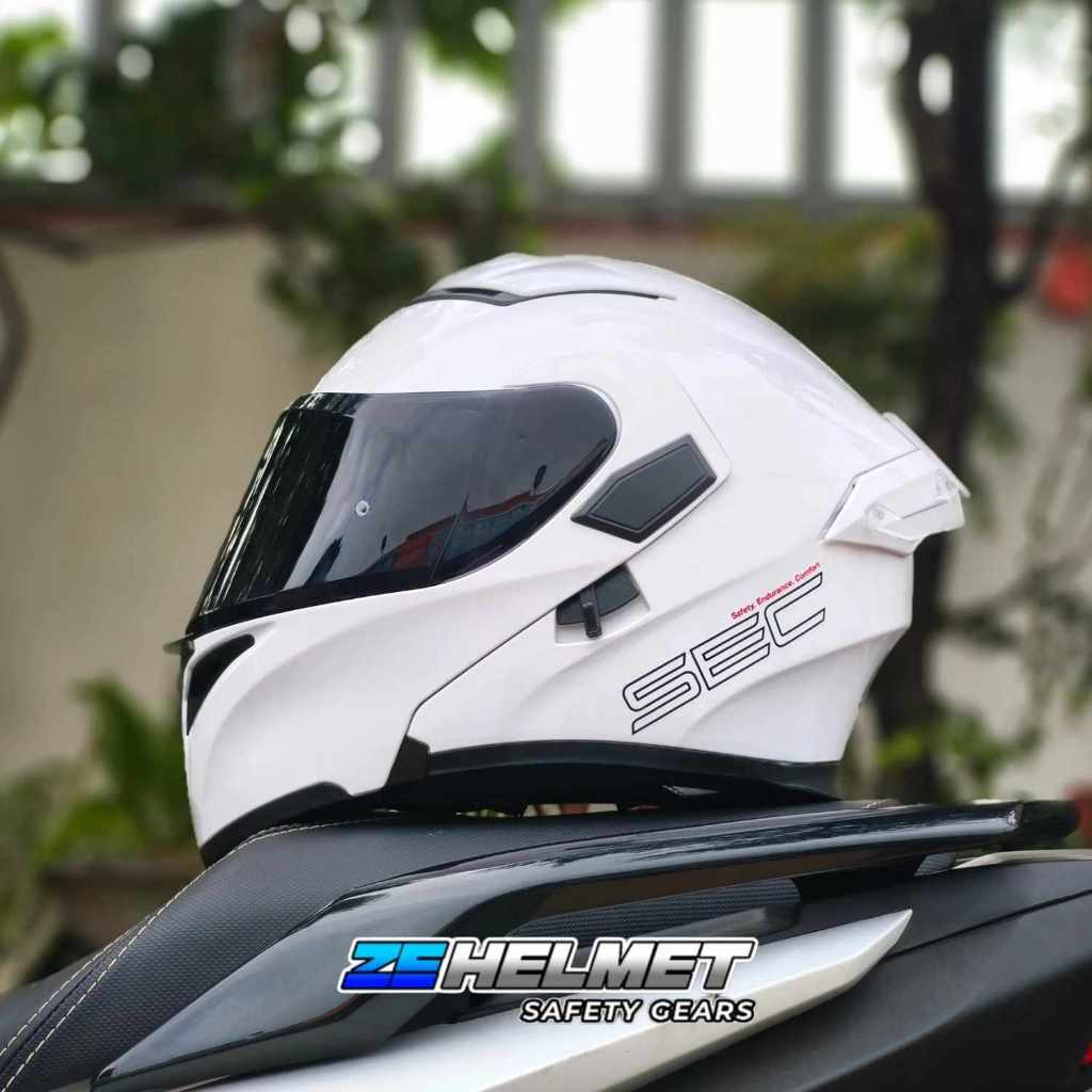 SEC WHIRLWIND SOLID MODULAR - DUAL VISOR FREE CLEAR LENS, SPOILER ...