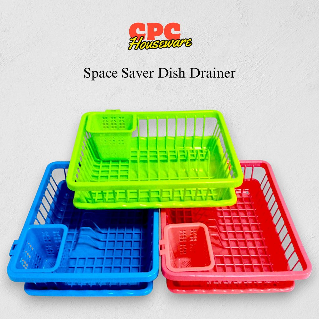 Space Saver Dish Drainer/Kitchen Plastic Sink Dish Drainer/Dish Drying ...