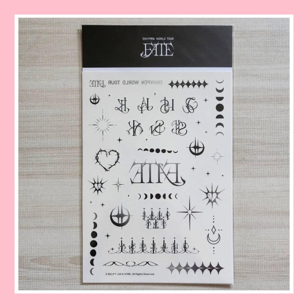 ENHA World Tour FATE Merch Tattoo Sticker | Shopee Philippines