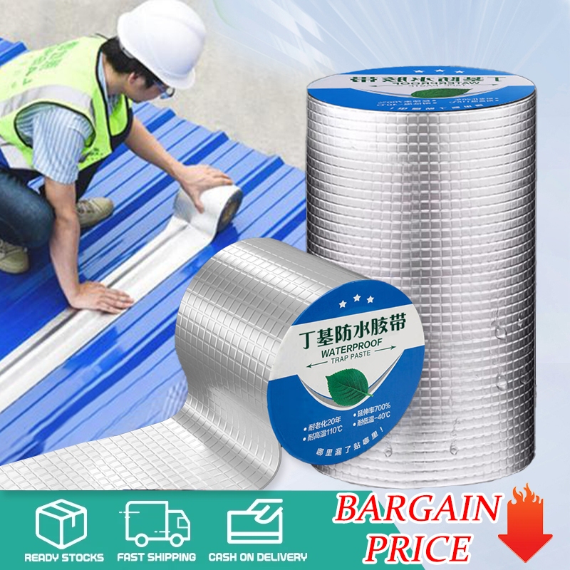 Aluminum Foil Butyl Waterproof Tape For Roof Leak Roof Sealant Wall Crack Pandikit Sa Bubong ...