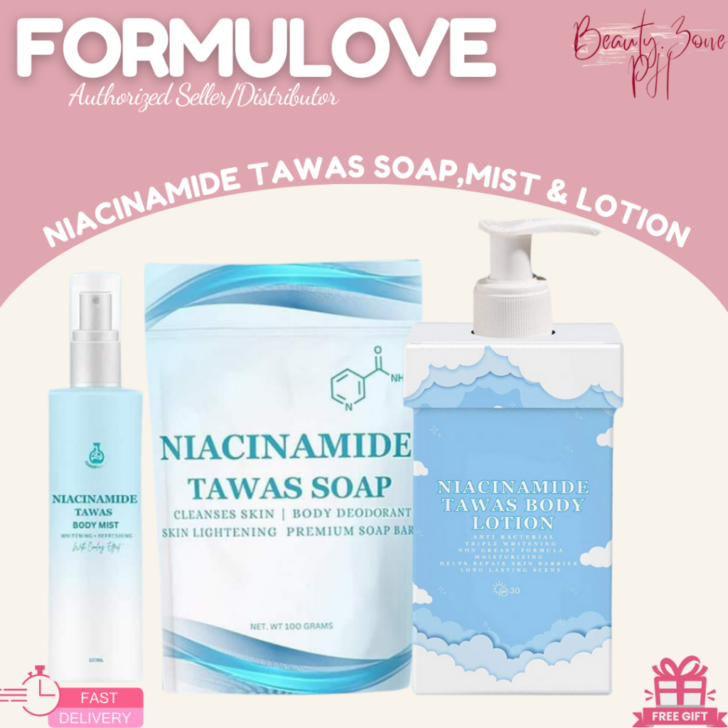FORMULOVE Niacinamide Tawas Body Lotion, Soap and Mist | Shopee Philippines