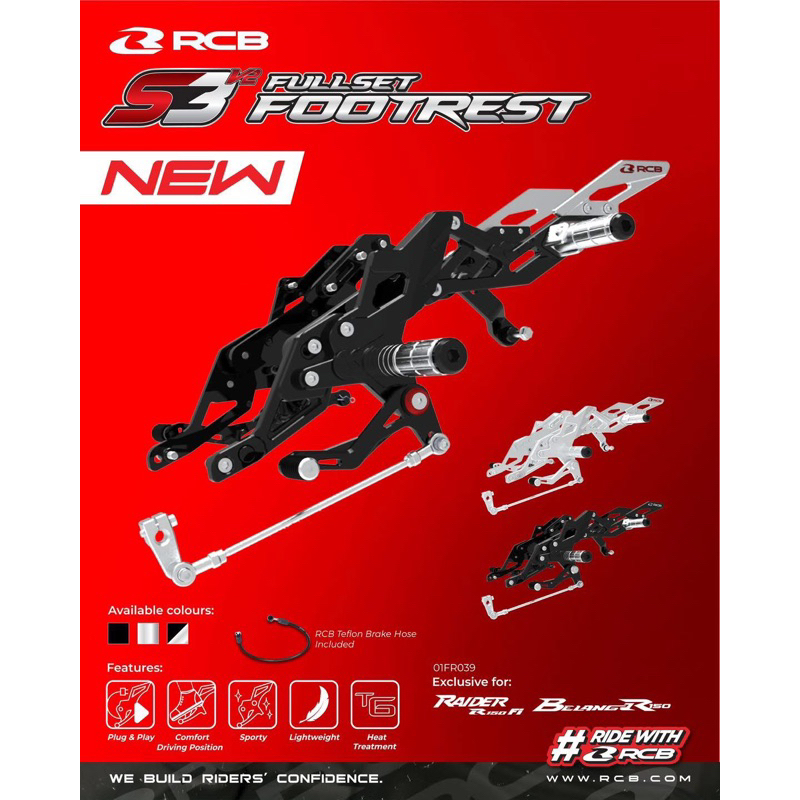 RCB S3-V2 FULL SHIFTER RAIDER 150 BLACK | Shopee Philippines