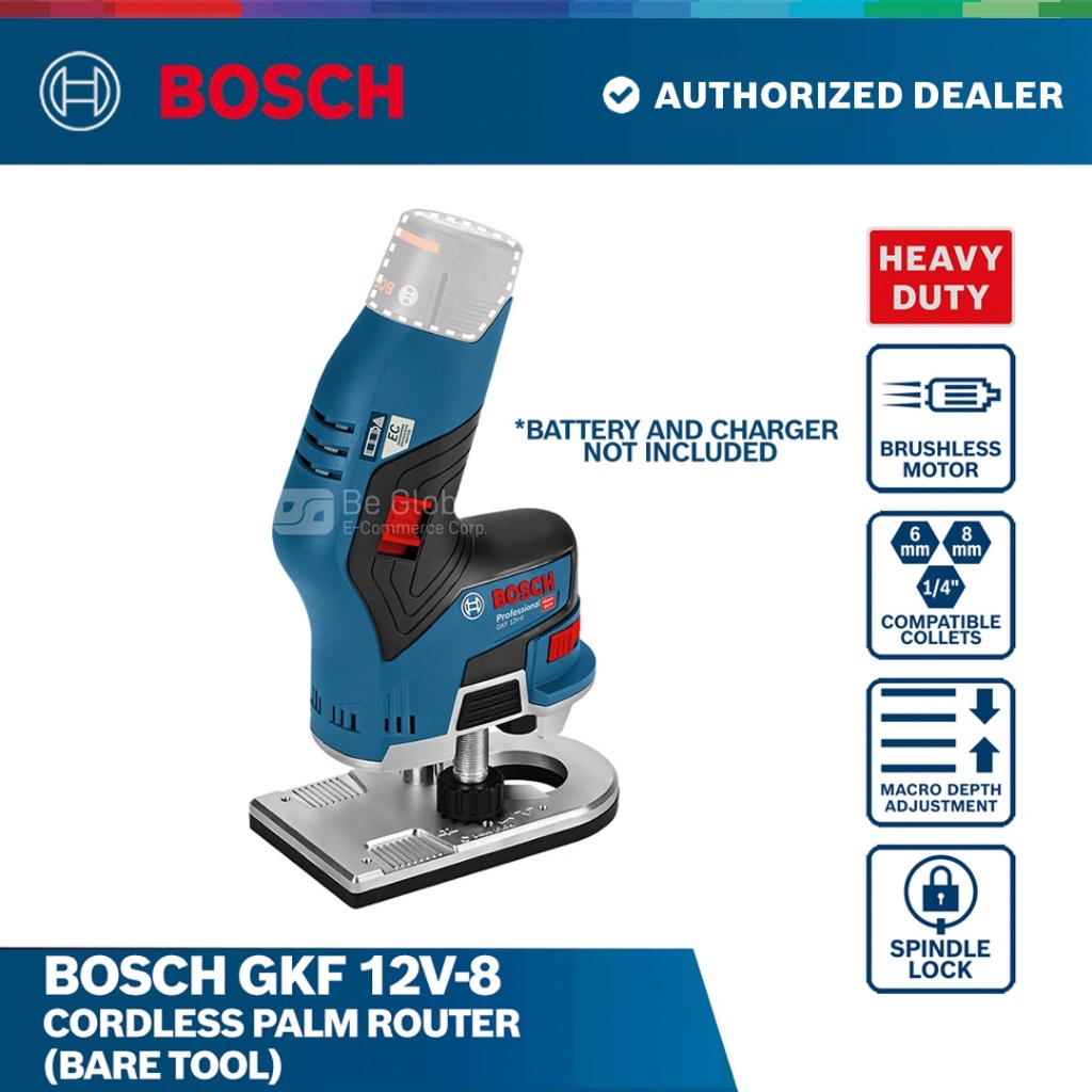 Bosch GKF 12V-8 Cordless Palm Router (Bare tool) - Power Tool/Home ...