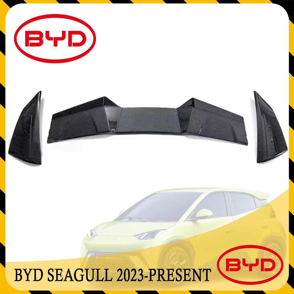 BYD Seagull Car Top Roof Carbon Fiber Spoiler (Black) | Shopee Philippines