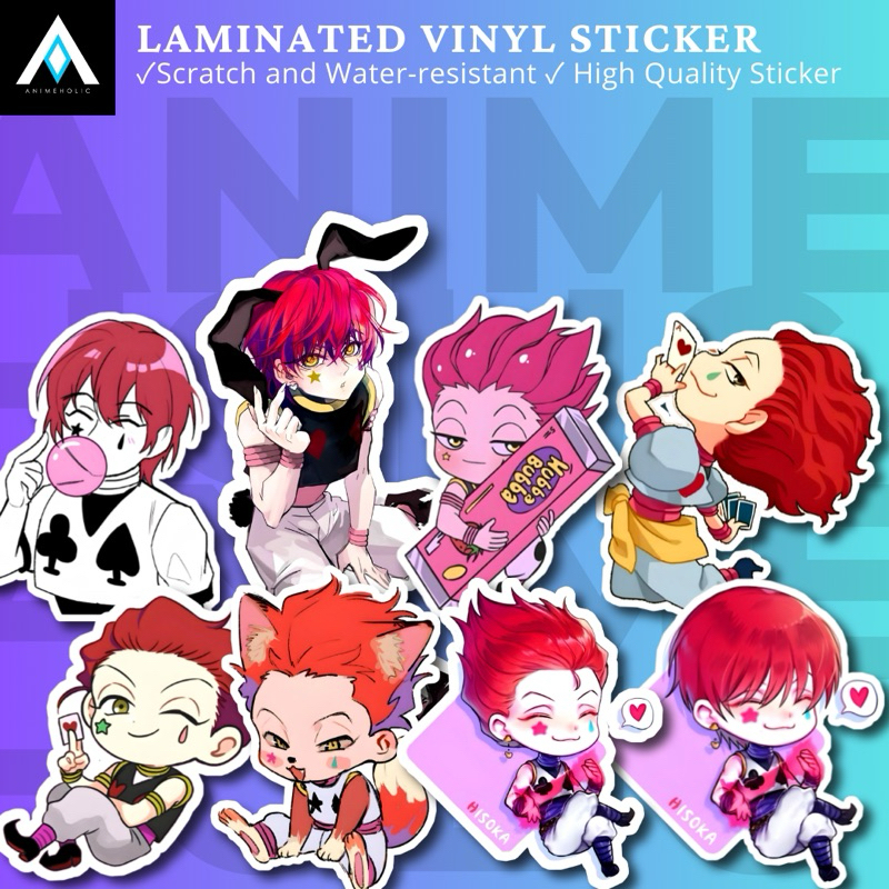 HISOKA MOROW HUNTER X HUNTER CHIBI STICKERS ANIME LAMINATED VINYL ...