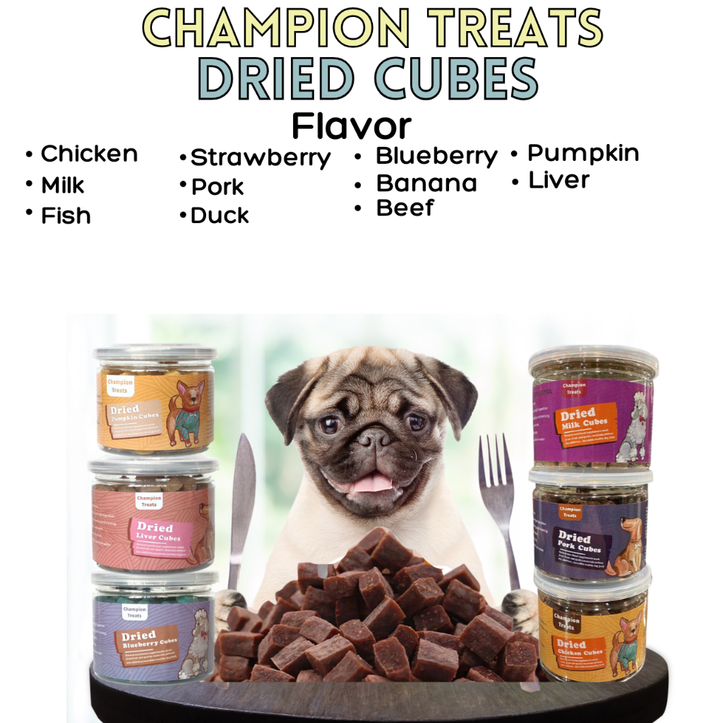 18 flavor Champion Treats Dried Cubes training dental snacks 160g ...