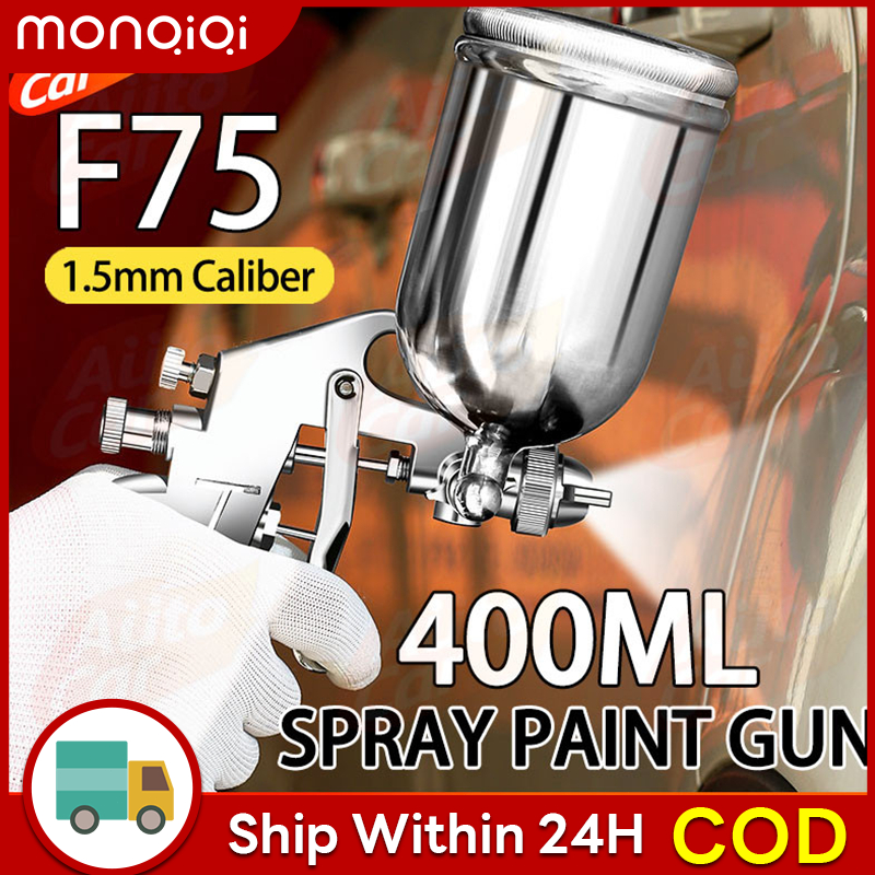 Professional Spray Gun, F75 400ML Pneumatic Spray Gun Airbrush Sprayer ...