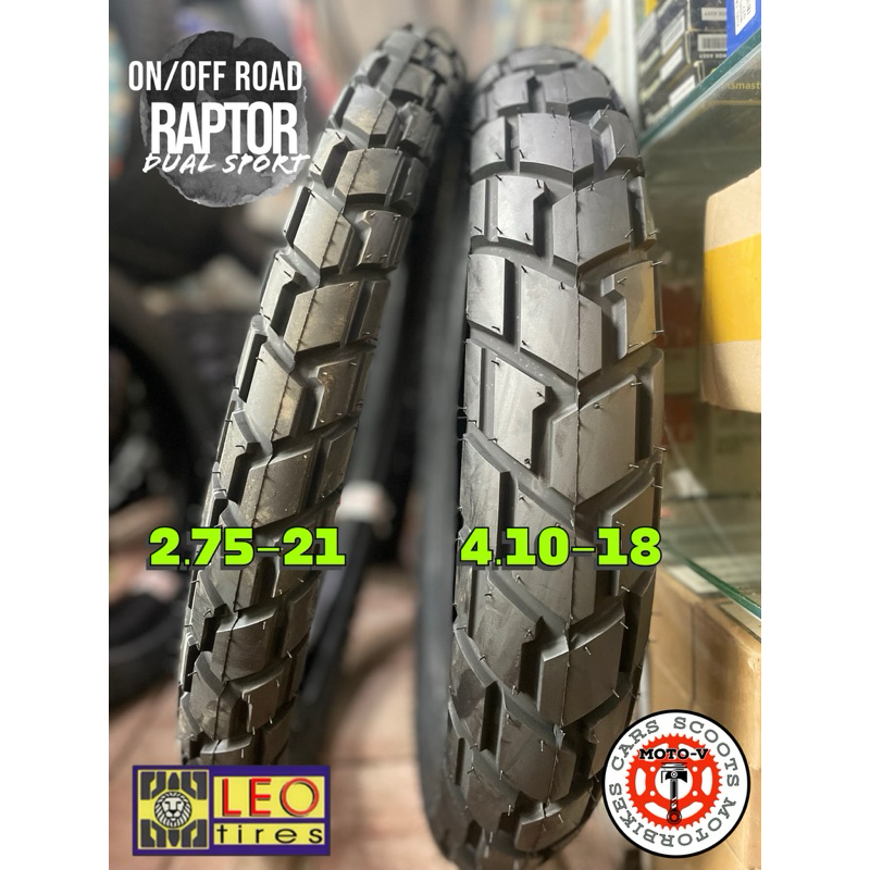PAIR 410-18 & 275-21 On/Off Road DUAL SPORT TIRE ( LEO RAPTOR ...