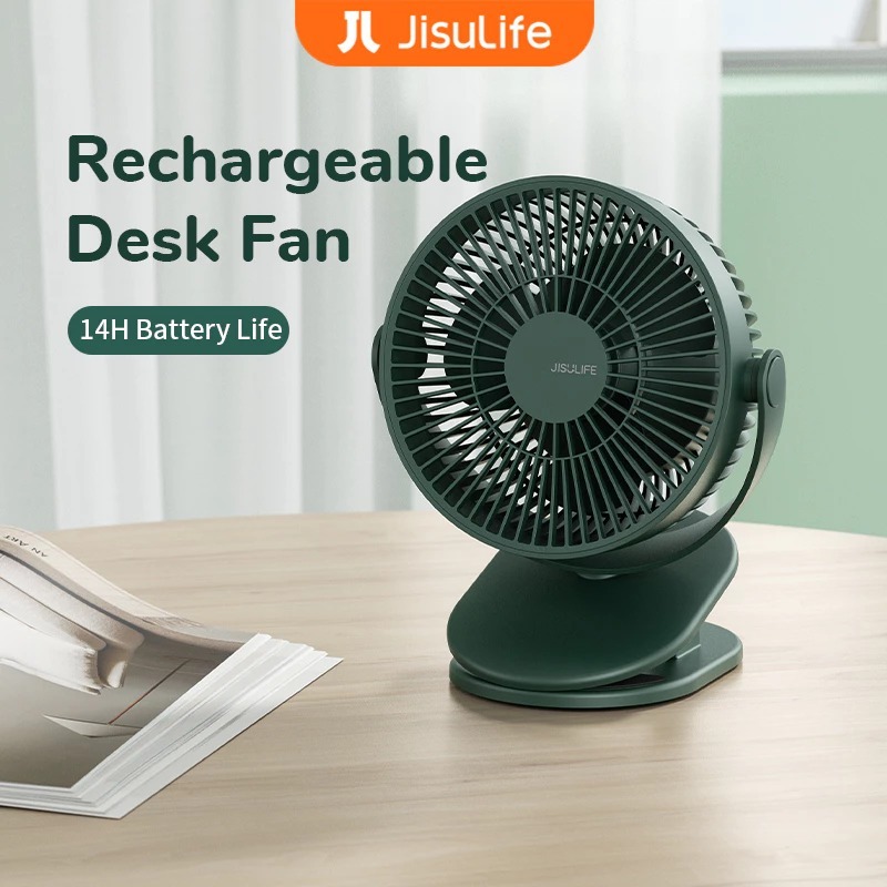 JISULIFE Table Stand Fan Life7 Rechargeable Table Fan 8000mAh Battery ...