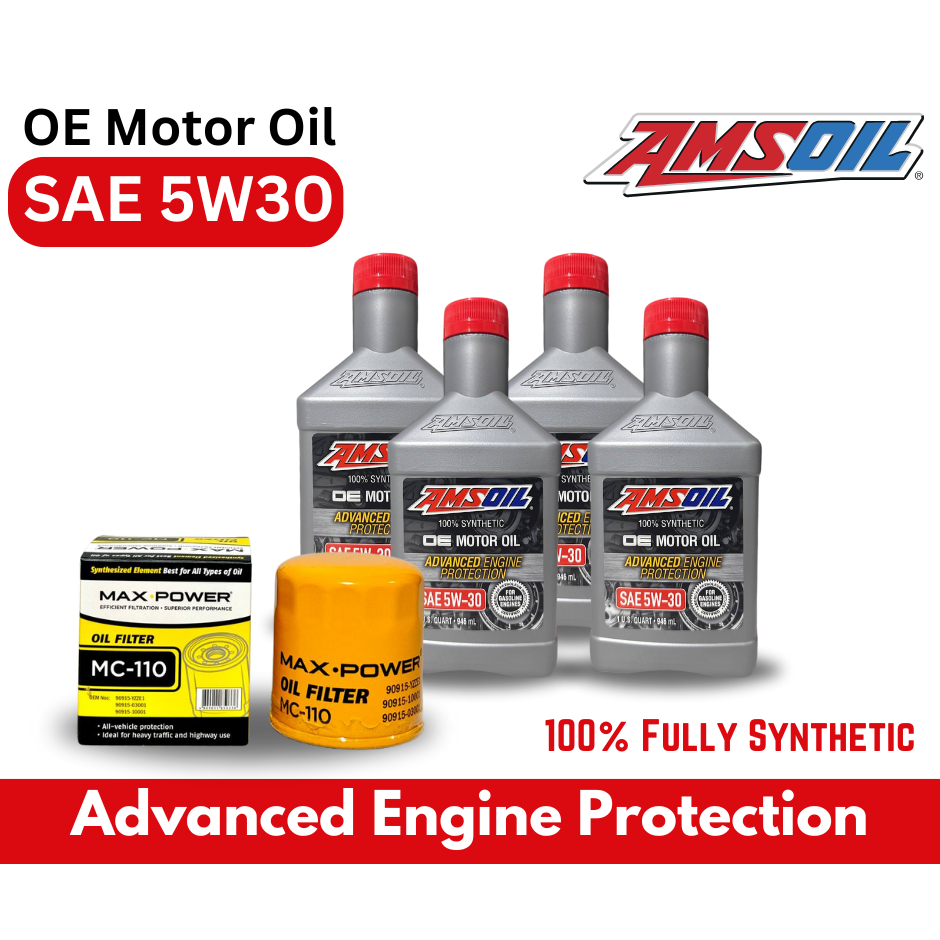 GENUINE Amsoil Fully Synthetic 5w30 4L Package for Toyota Vios, Yaris ...