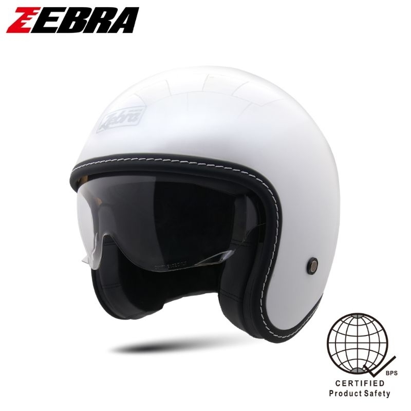 Zebra 807 Cruiser Classic Half face Clear Visor Retro | Shopee Philippines