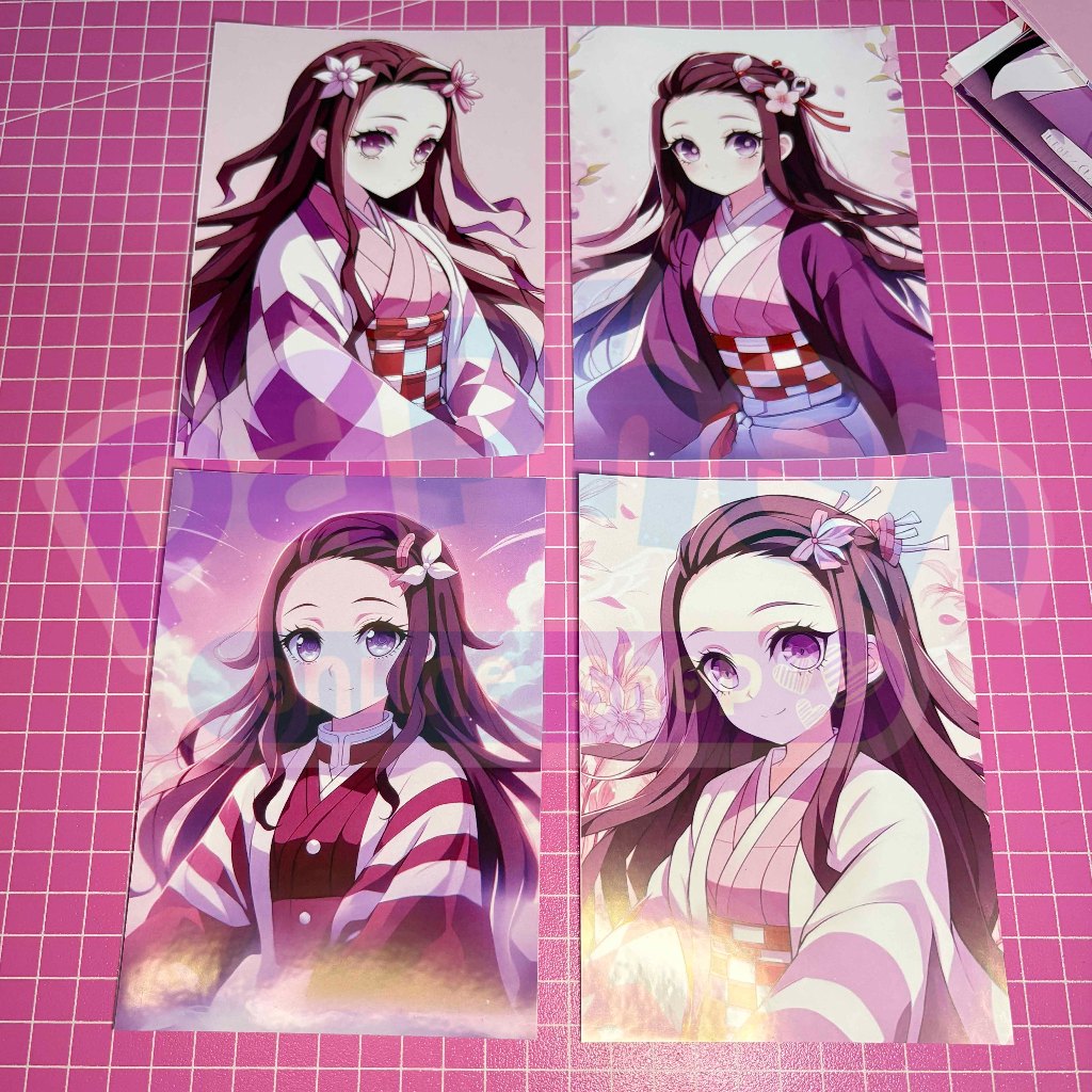 Nezuko Vinyl A6 Sticker - 4pcs per set | Shopee Philippines