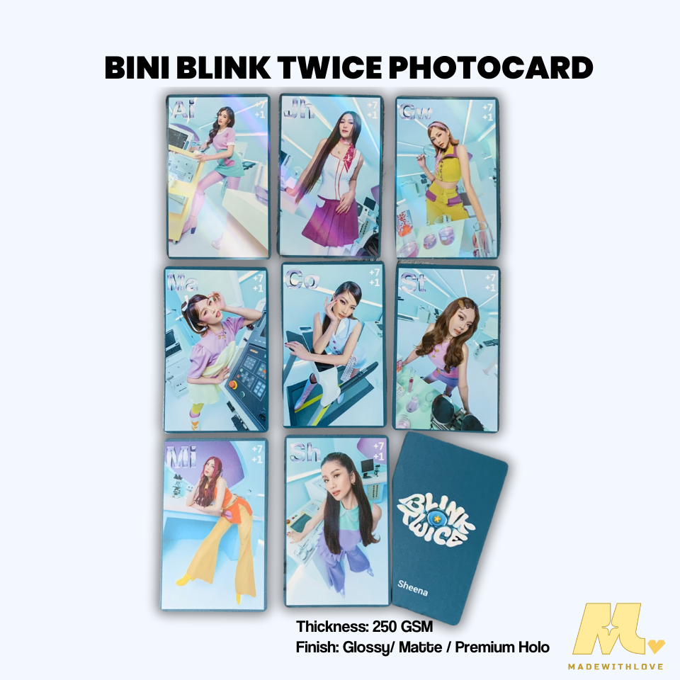 BINI Blink Twice Photocard - Glossy & Premium Holo | Shopee Philippines
