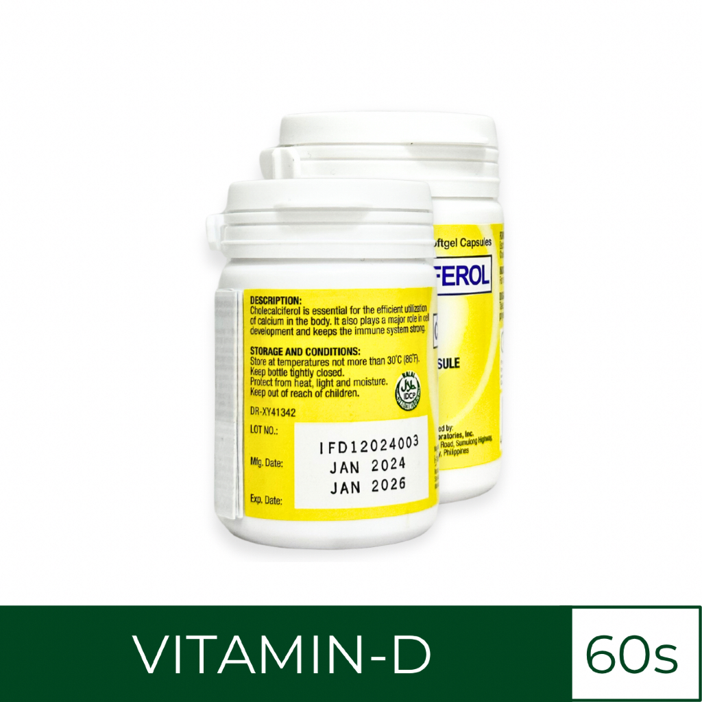 Original Vitamin D3 1000 IU Cholecalciferol – 60 or 120 Softgels | Bone & Immune Support ...