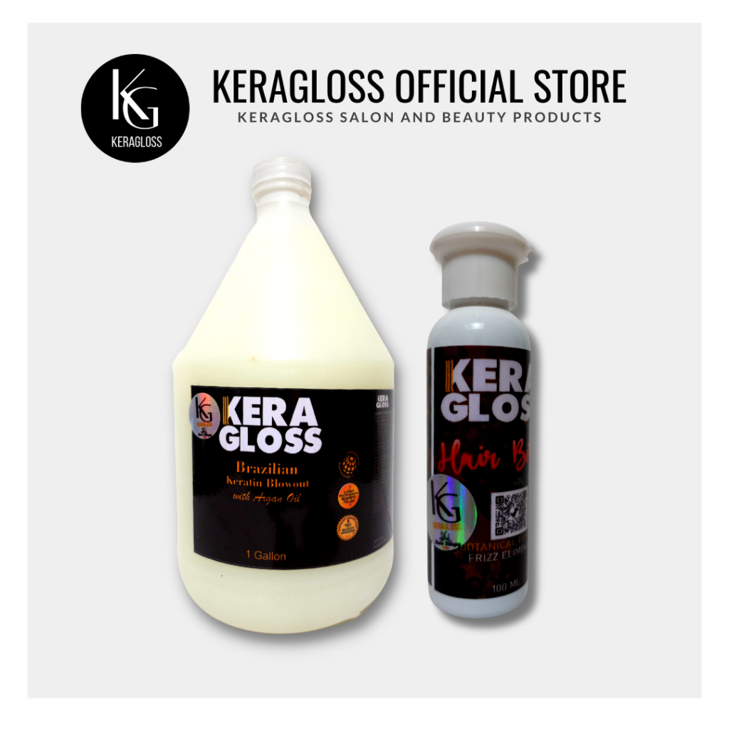 KERAGLOSS BRAZILIAN KERATIN - 1 GALLON + KERAGLOSS HAIR BOTOX -100ML ...
