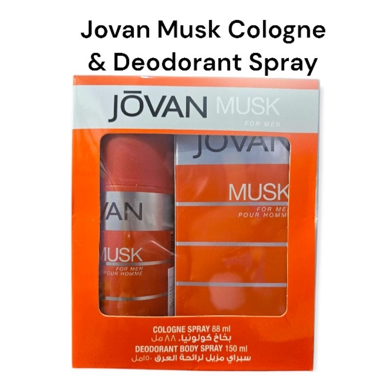 Jovan Musk Set Perfume and Deodorant Spray for Men From Dubai | Shopee ...