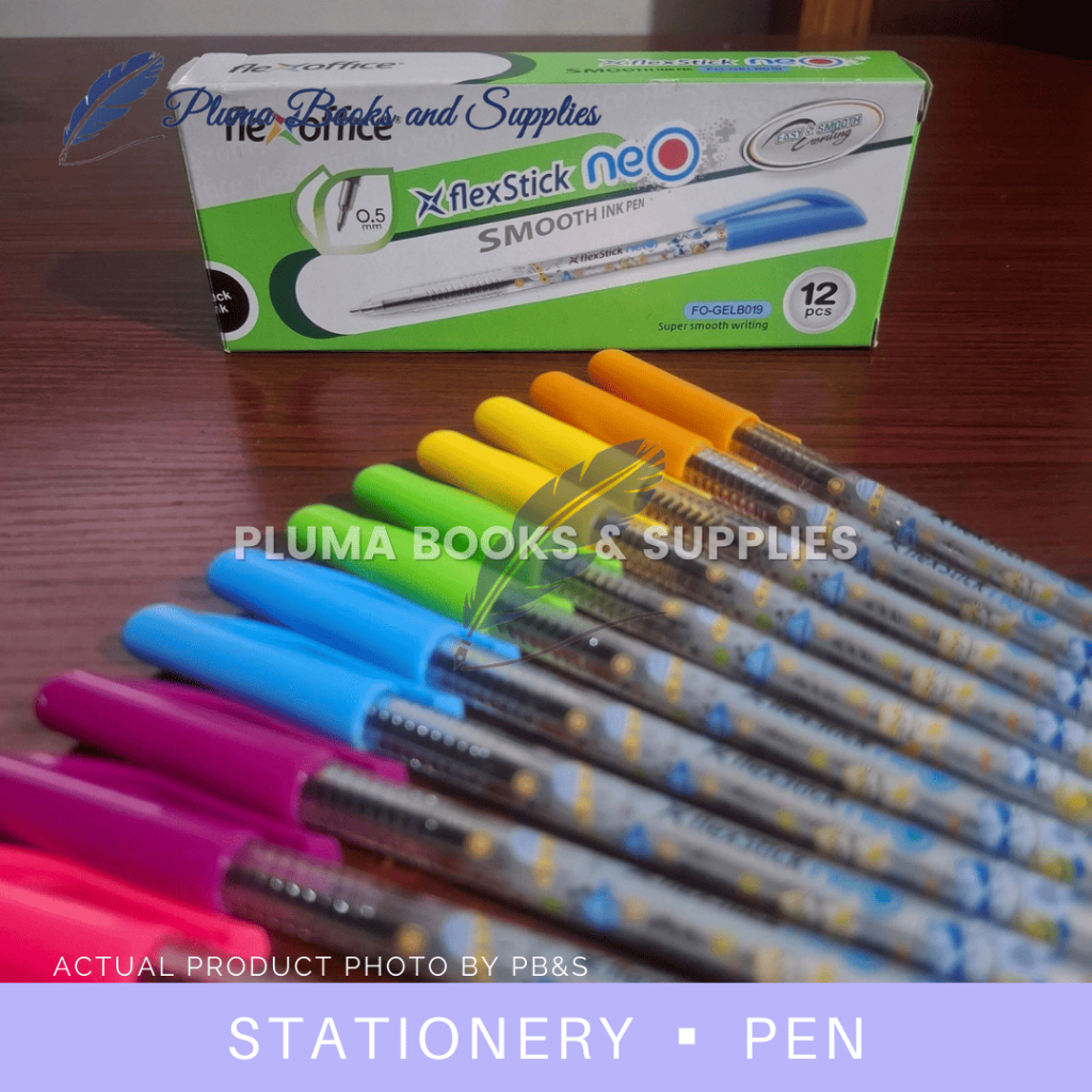 6/12 pcs - Flexstick Neo Ballpen 0.5mm / 0.7mm - Black Ink | Shopee ...