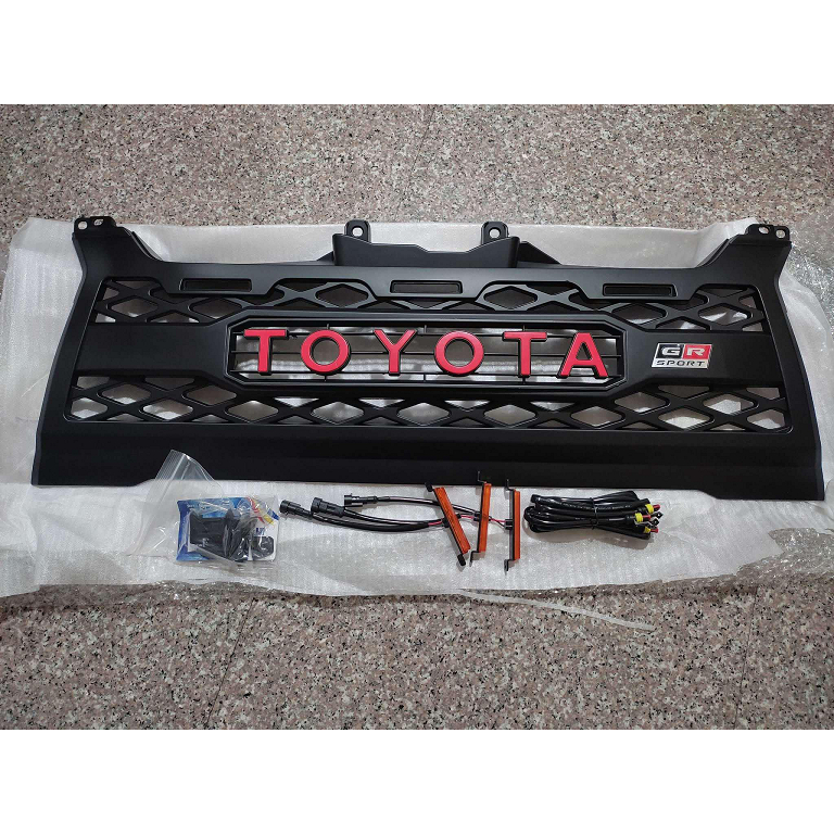MIOLS TOYOTA HIACE GR GRILL WITH LIGHTS RED/WHITE | Shopee Philippines
