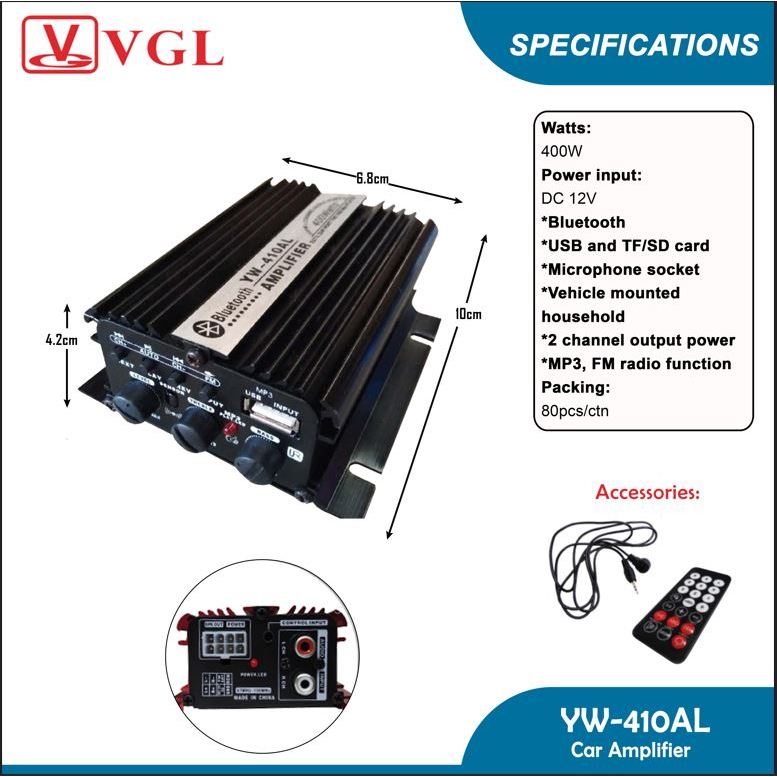 VGL CAR AMPLIFIER ( YW-410AL ) | Shopee Philippines