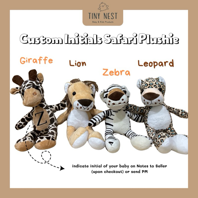 Customized Safari Plush Toy for Newborn Photo Props Jungle Stuff Toy ...